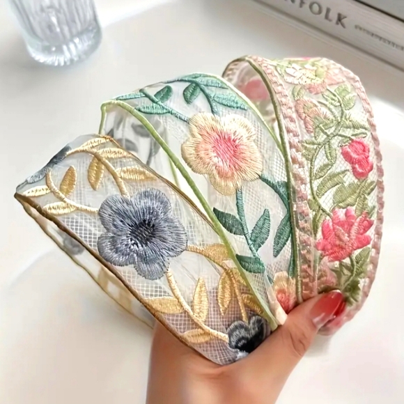 Accessories | Floral Embroidered Headbands Choose 1 | Poshmark